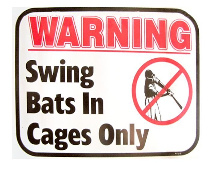 SIGN, WARNING SWING BAT - FEC Parts