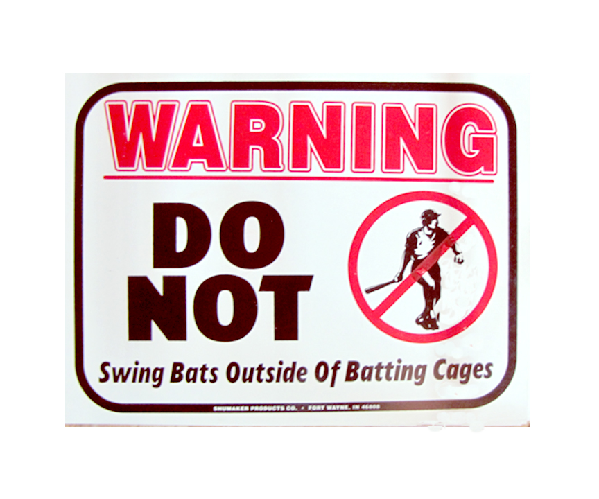 WARNING, DO NOT SWING - FEC Parts